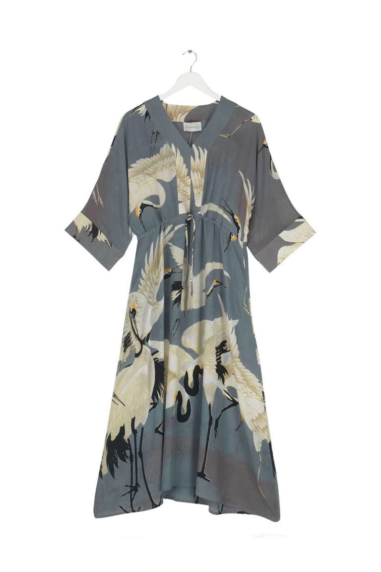 ONE HUNDRED STARS ABBI DRESS STORK SLATE - Rococo Boutique Ireland