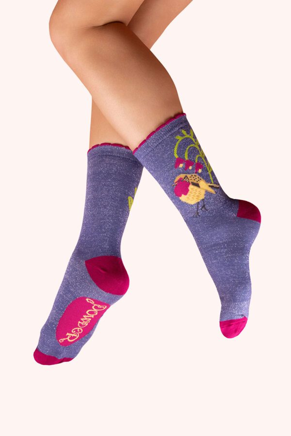 POWDER ANKLE SOCKS - ROBIN RED BREAST - Rococo Boutique Ireland