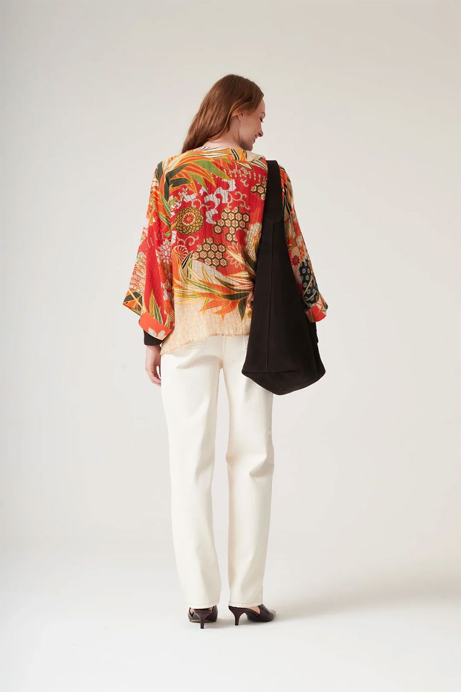 ONE HUNDRED STARS KIMONO FANS SCARLET - Rococo Boutique Ireland